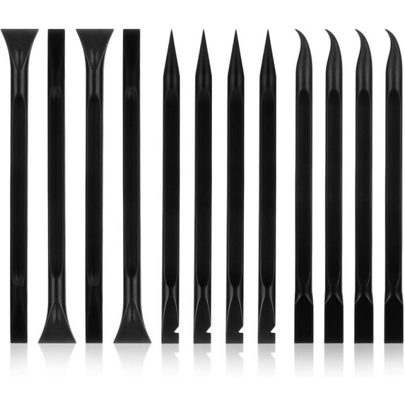 12 PCS Carbon Fiber Plastic Scraper Tool Car Detailing Crevice Cleaning ...