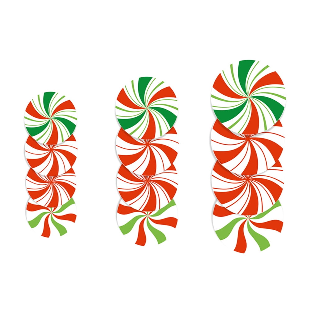 12 PCS Christmas Stickers Christmas Candy Candy Sticker Christmas ...