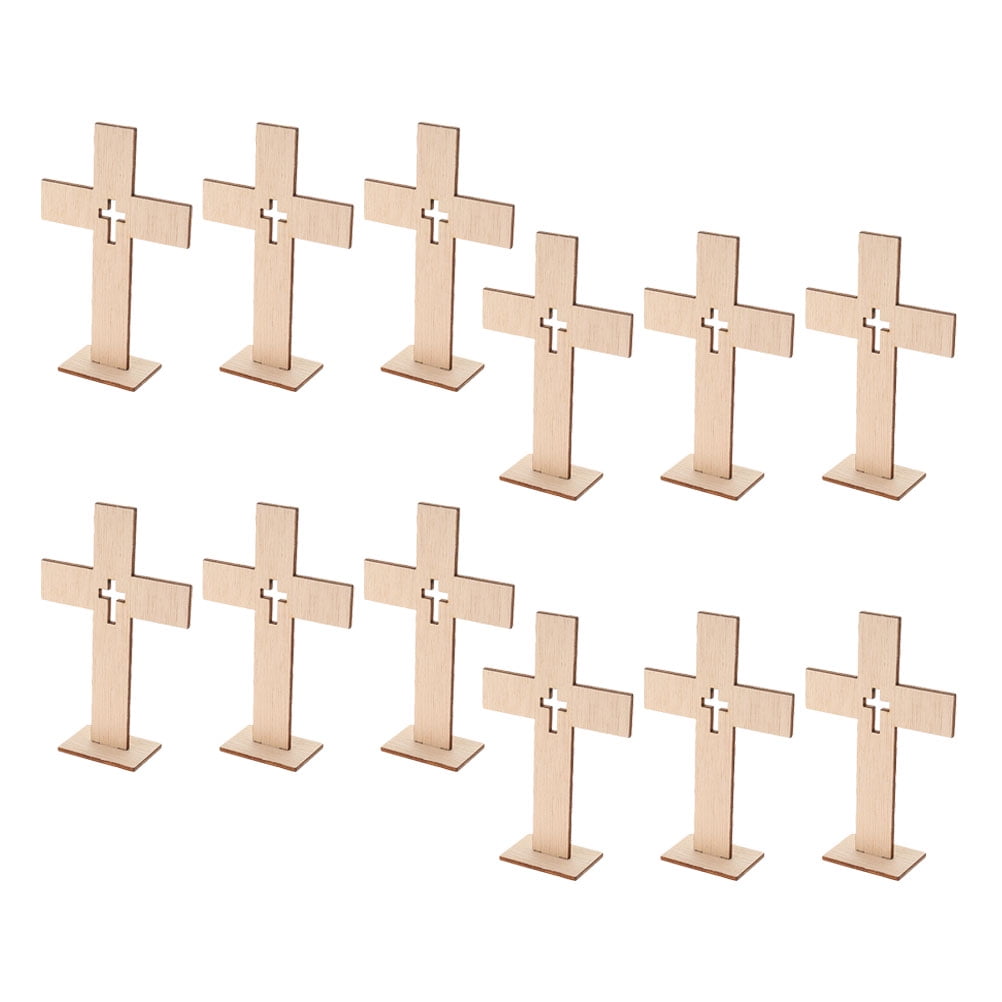 12 PCS Cross Ornament Crosses for Table Centerpieces Faith Symbol Decor ...