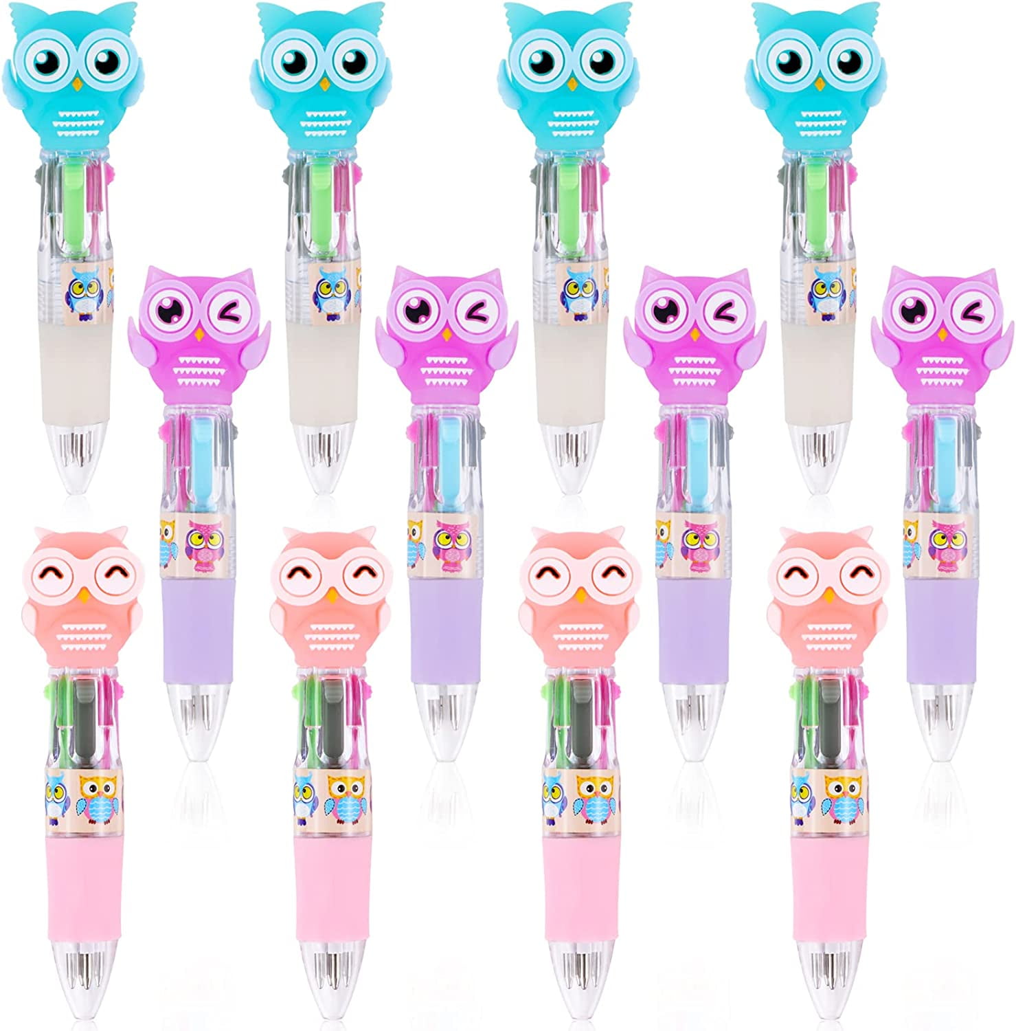 RETON Cute Mini Ballpoint Pens, 4-in-1 Retractable Gel Pens, Assorted ...