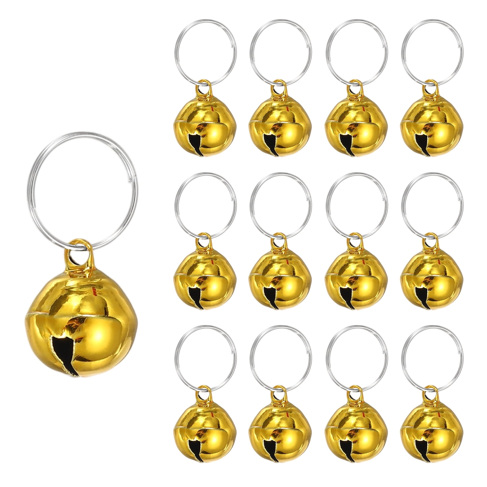 12 PCS Dog Bell, Mini Cat Bell Small Pet Collar Bells Keychain Cute ...