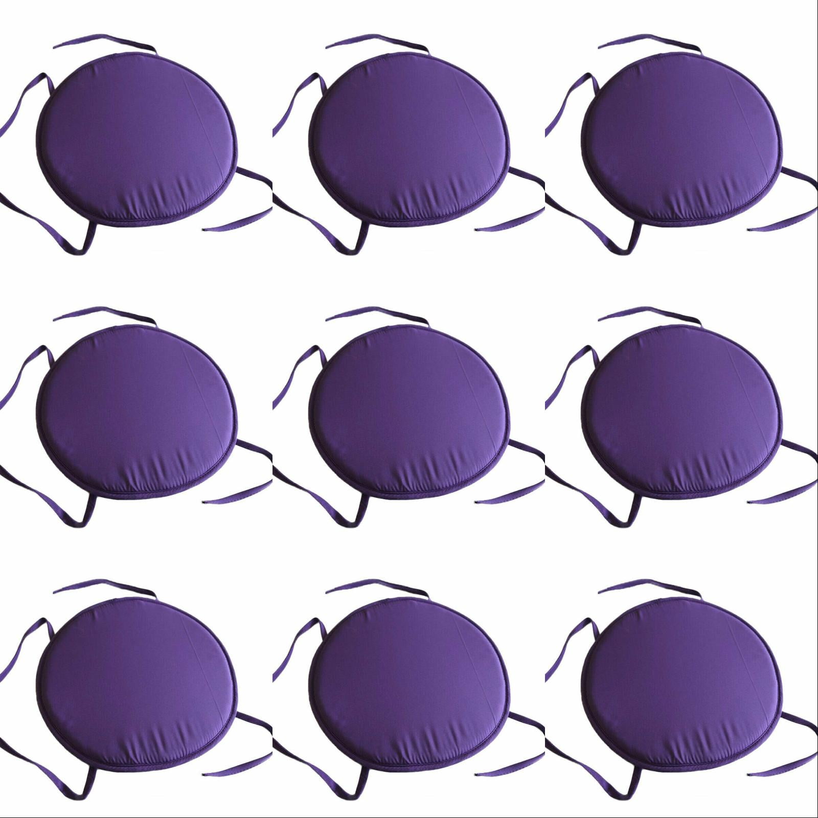 12 PCS Elean Round Chair Seat Pads, Circular Waterproof Chair Cushions With Ties for Indoor ...