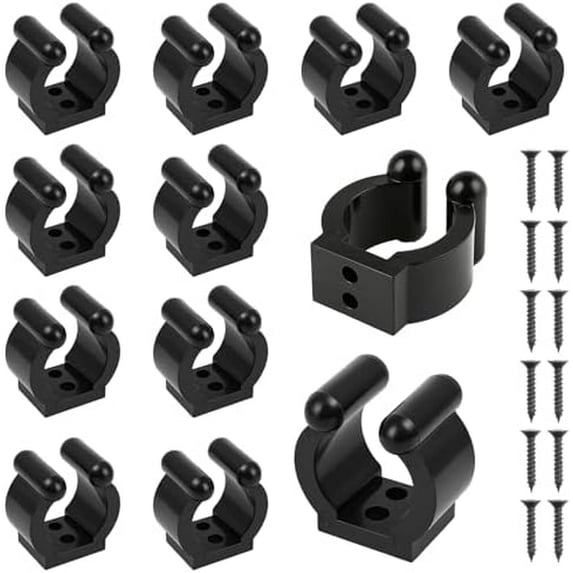 12 PCS Fishing Rod Clips Billiards Cue Clip Holders Pool Cue Holder ...