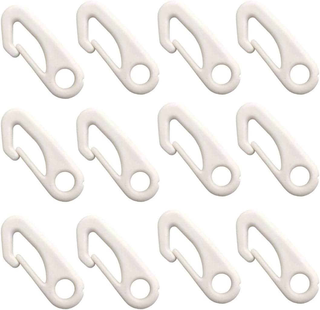 12 PCS Flag Pole Clip Snap Hooks Nylon Flagpole Attachment Hardware ...