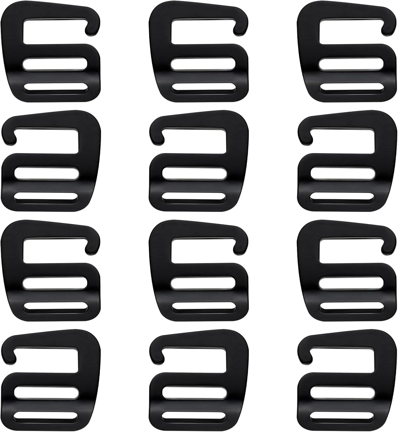 12 PCS G Hook Wave Buckles Backpack Buckle Replacement Sewing Clips ...