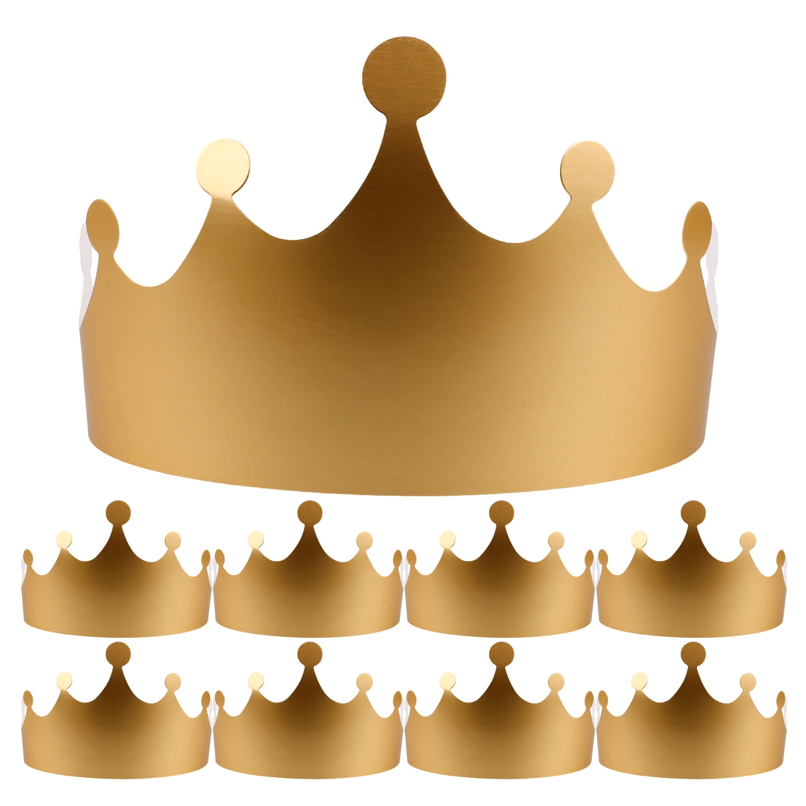Parvistic 12 PCS Golden Paper Crown Hats Birthday Party Hats Party ...