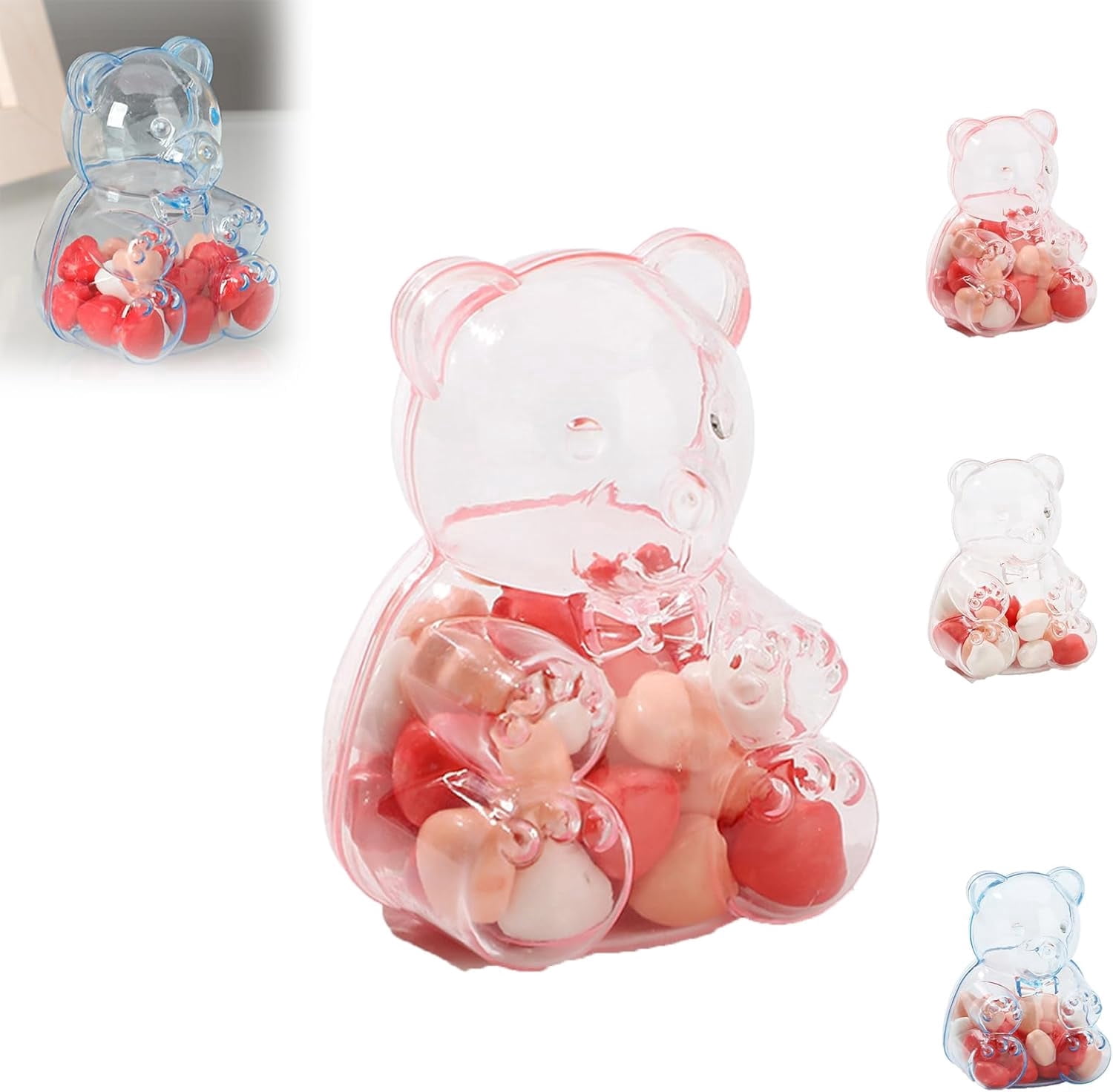 12 PCS Gummy Bear Jar Container - Large Gummy Bear Containers Plastic ...