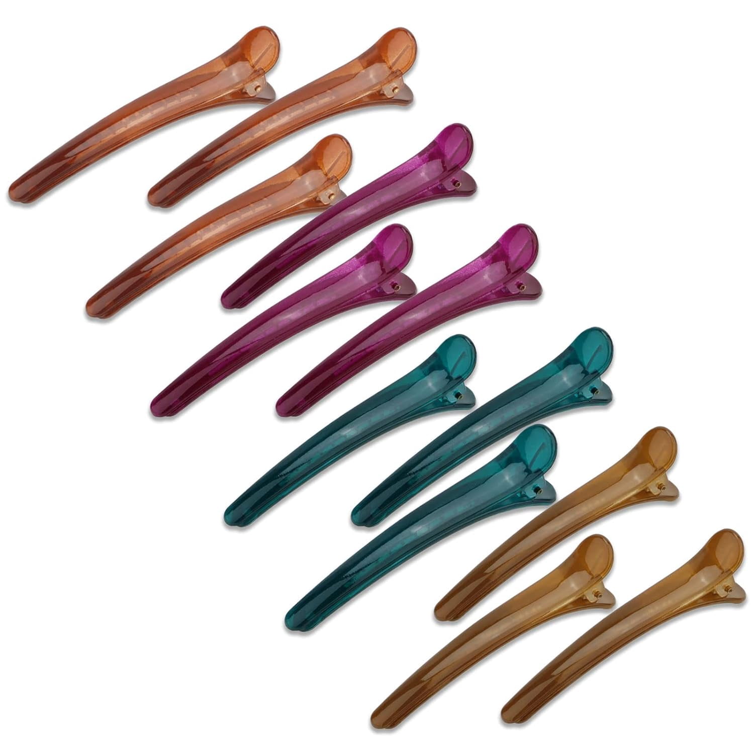 12 PCS Hair Clips for Styling Sectioning, 3.1 Inch Matte Alligator Hair ...