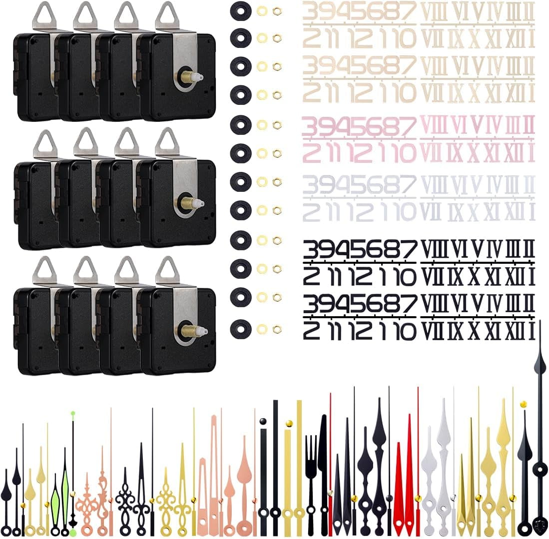 12 PCS High Torque Clock Mechanism Movement Replacement Kit with 18 ...