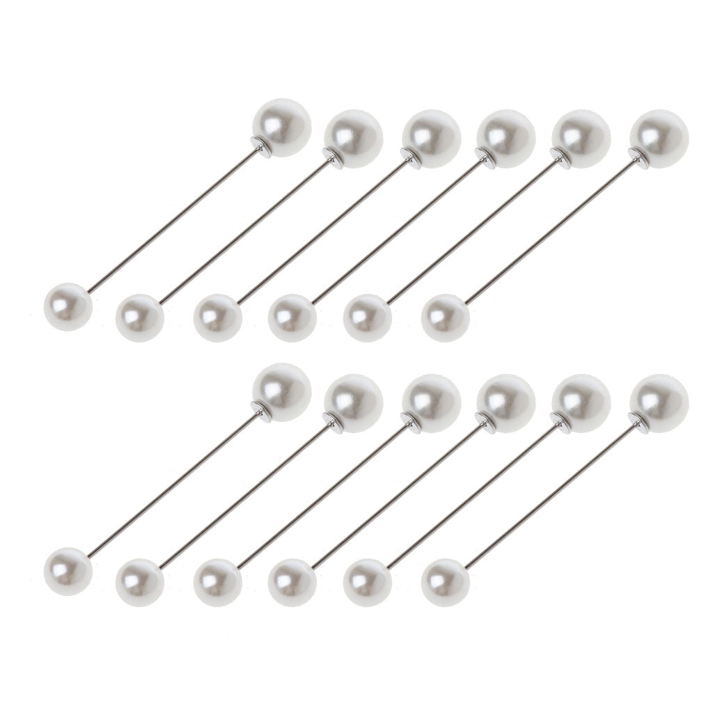 12 PCS Hijab Pins Brooch Scarf Pearl Clips Neck Clip Turban Accessories ...
