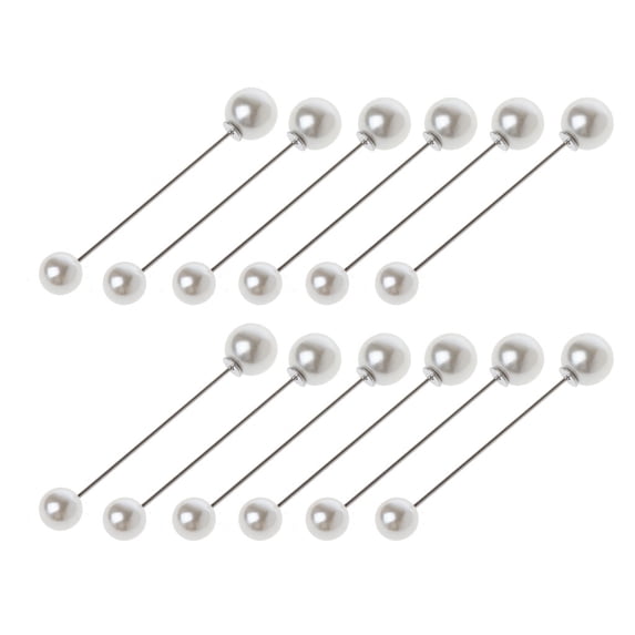 12 PCS Hijab Pins Brooch Scarf Pearl Clips Neck Clip Turban Accessories ...