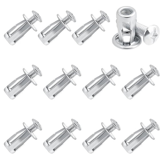 12 PCS Hollow Door Anchor Screws Set Hollow Metal Cavity Fixing M6 Jack ...