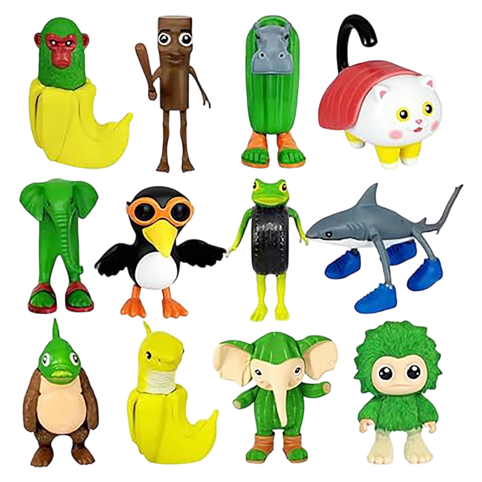 12 PCS, Italian Brainrot Toys Action Figure Kit Non-movable AI Italian ...