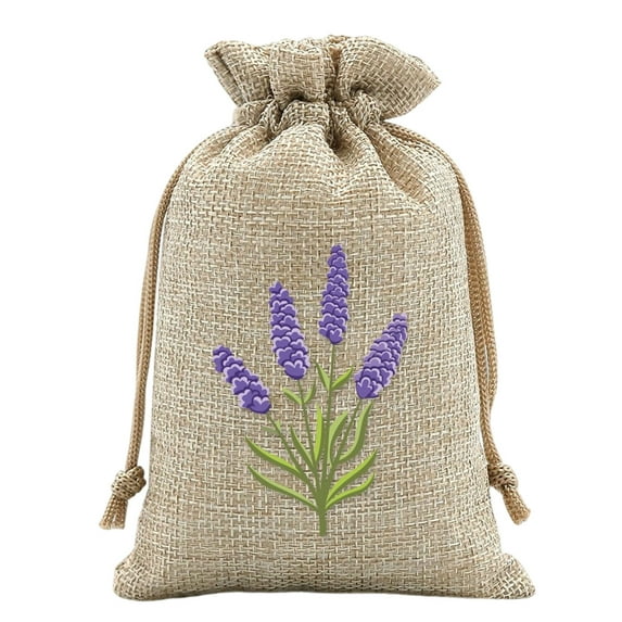 12 PCS Lavender Sachet Bags - Small Empty Drawstring Jute Cotton Linen ...