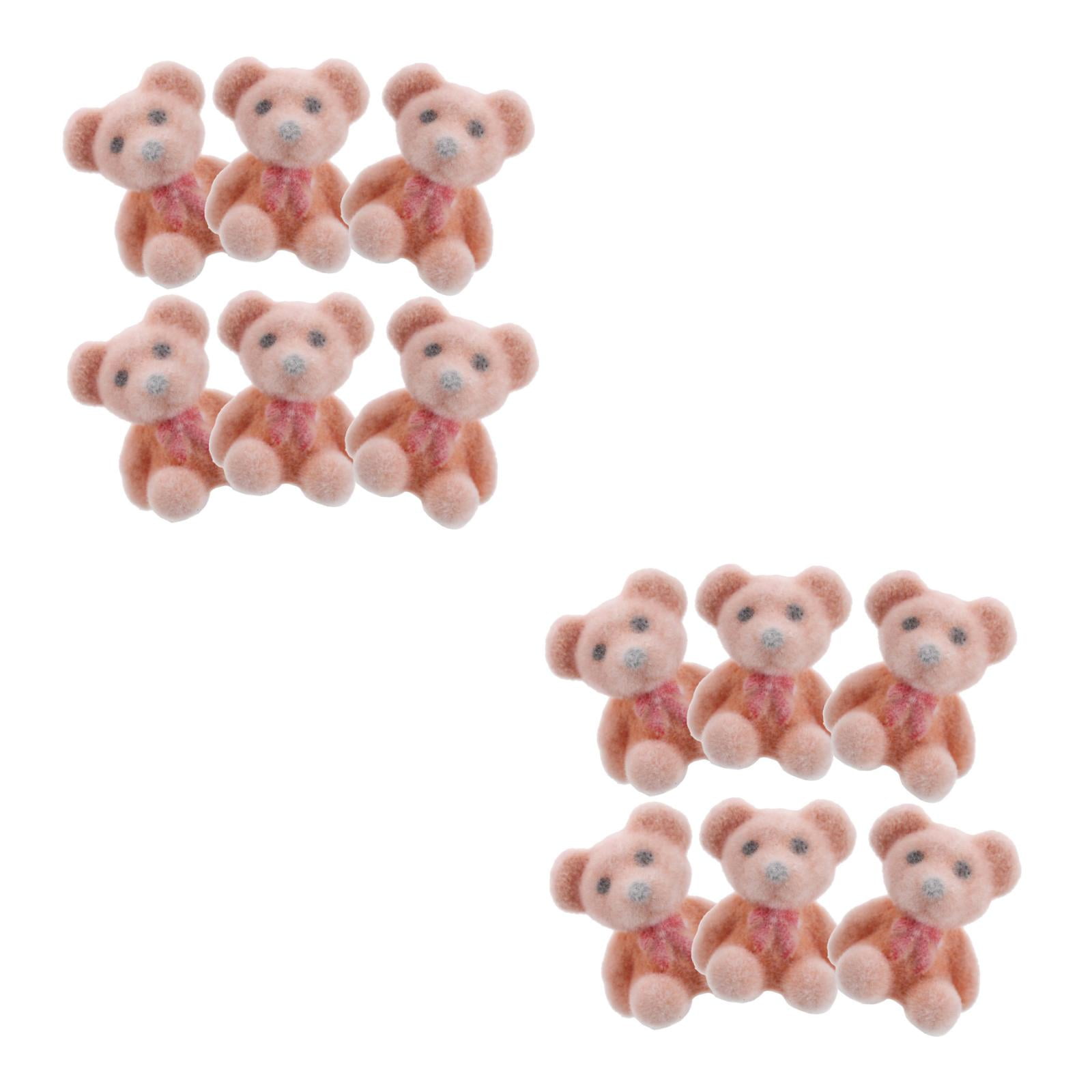 12 PCS Mini Flocked Bear Tiny Dolls Wedding Party Favors DIY Craft ...