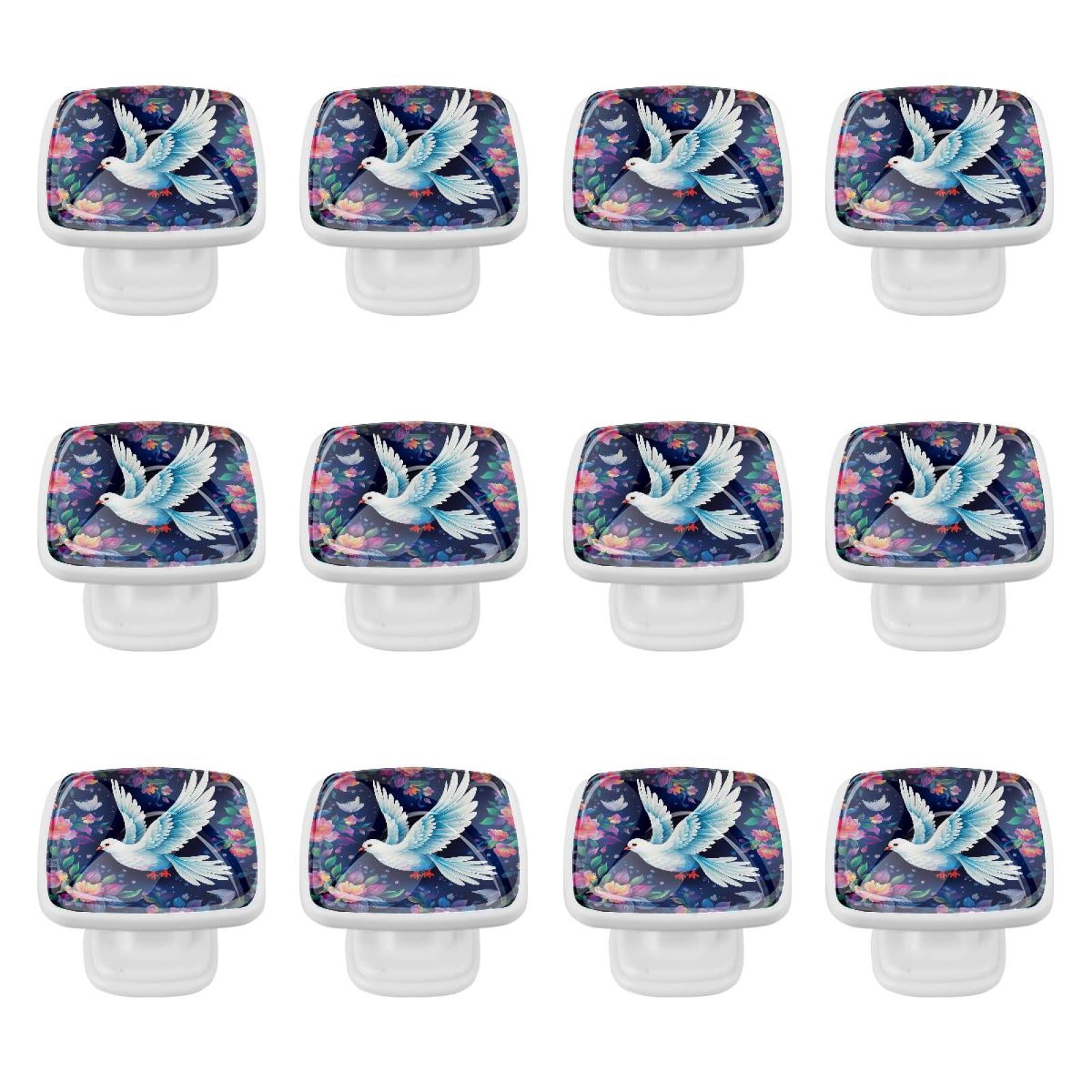 12 PCS Modern Cabinet Knobs, Bathroom Drawer Handles, Peace Dove Handle ...