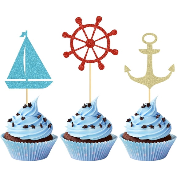 Nautical Cupcake Toppers