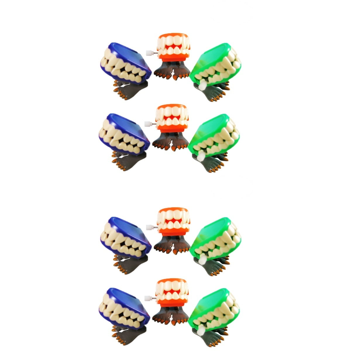 12 PCS Novelty Funny Wind Up Walking Wind Up Teeth with Feet (Random ...