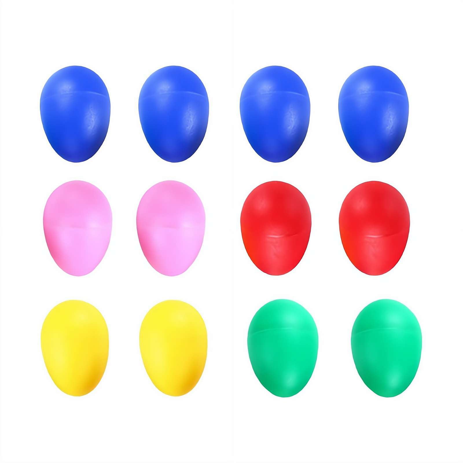 12 PCS Plastic Egg Shakers Percussion Musical Egg Maracas Easter Egg ...