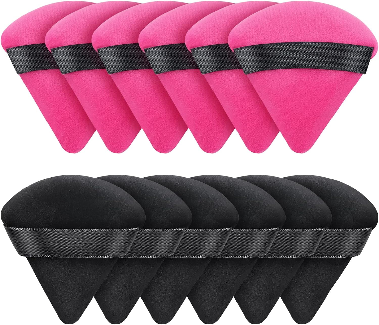 12 PCS Powder Puff Triangle Makeup Puffs for Loose Setting Powder Face ...