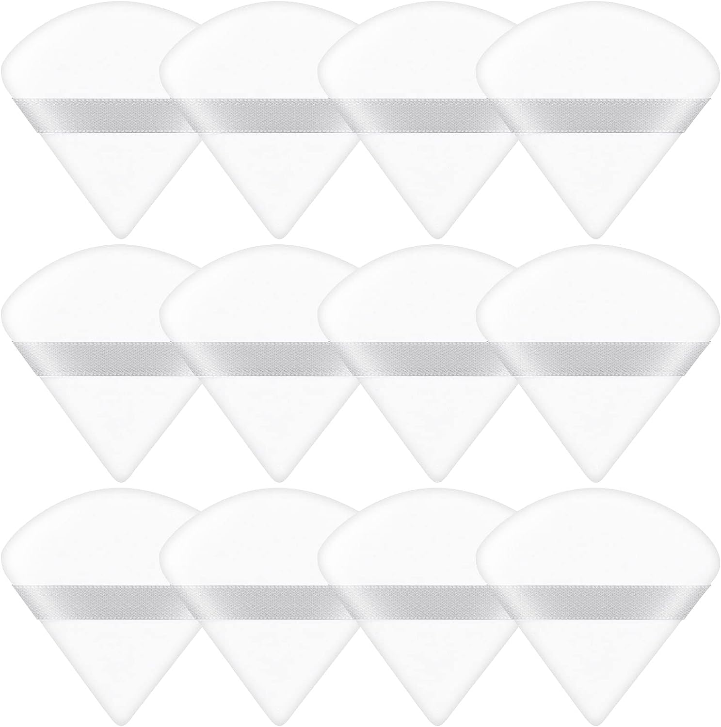 12 PCS Powder Puff, Triangle Makeup Puff, Reusable Soft Powder Sponge ...