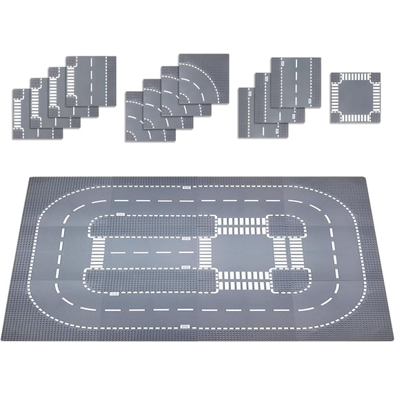 12 PCS Road Base Plate for Building, 10" x 10" Baseplates for City Set ...