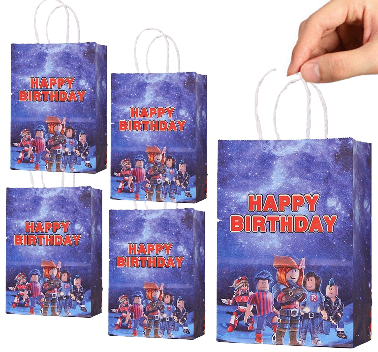 12 PCS Roblox Gift Bags Pixel Style Birthday Party Gift Bags Roblox ...