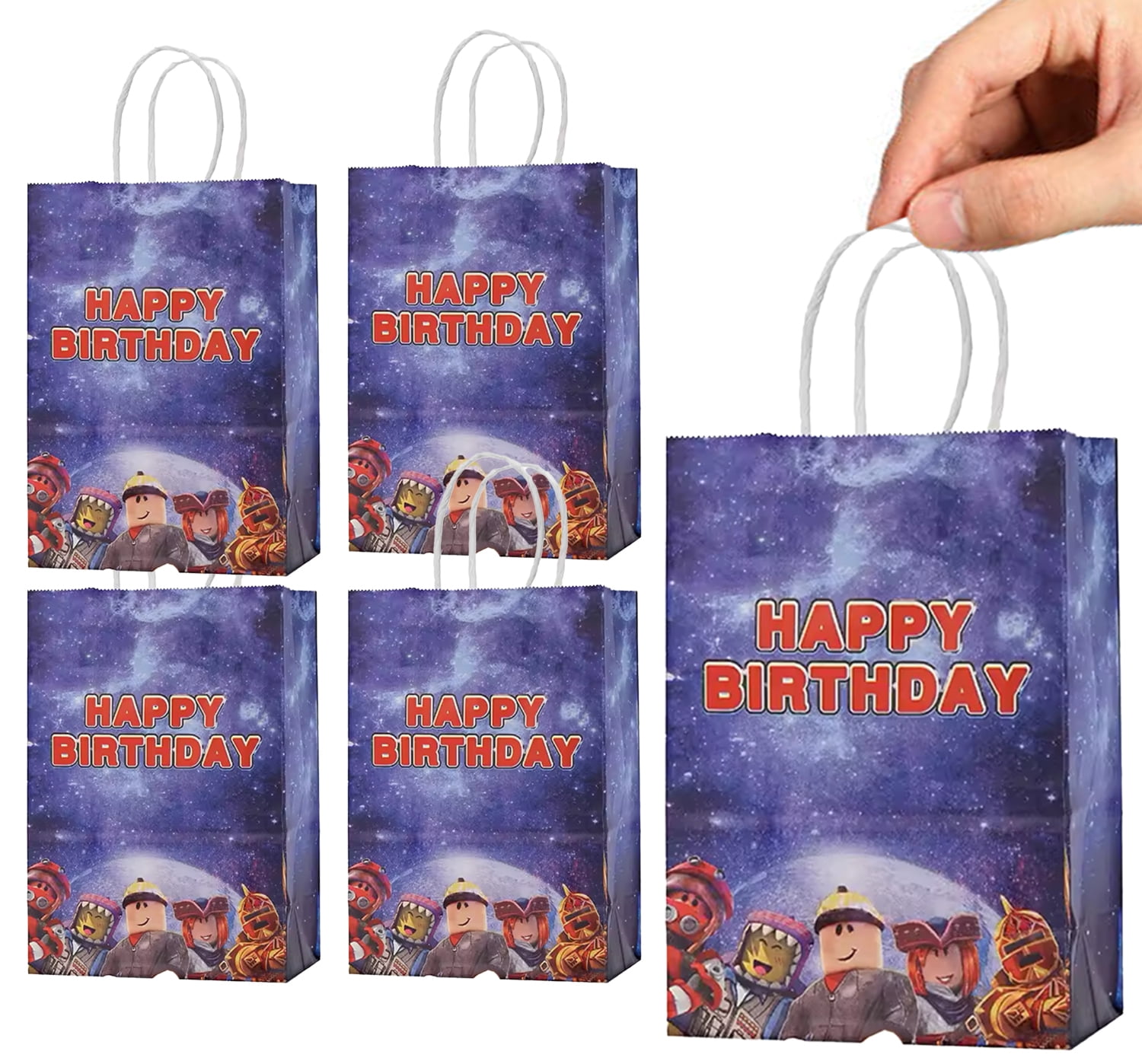 12 PCS Roblox Gift Bags Pixel Style Gamer Party Supplies Favor Bags ...
