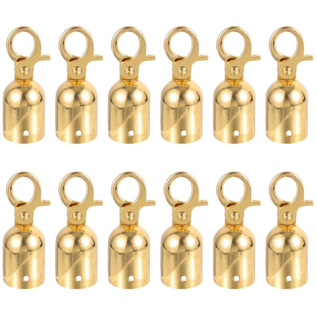 12 PCS Rope End Stop Lanyards Cord End Cap with Hook Snap Hook Railing ...