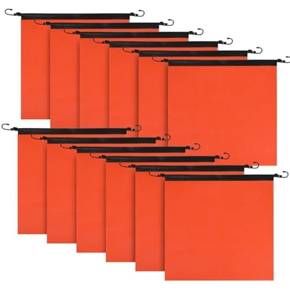 12 PCS Safety Flags for Trucks, 18 x 18 Inch Oversize Load Warning ...