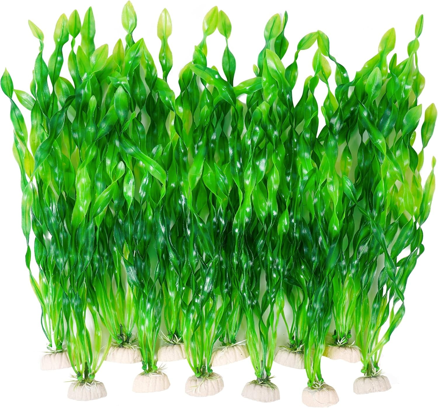 12 PCS Seaweed Fish Tank Decorations Aquarium Artificial 12 Inch Tall ...