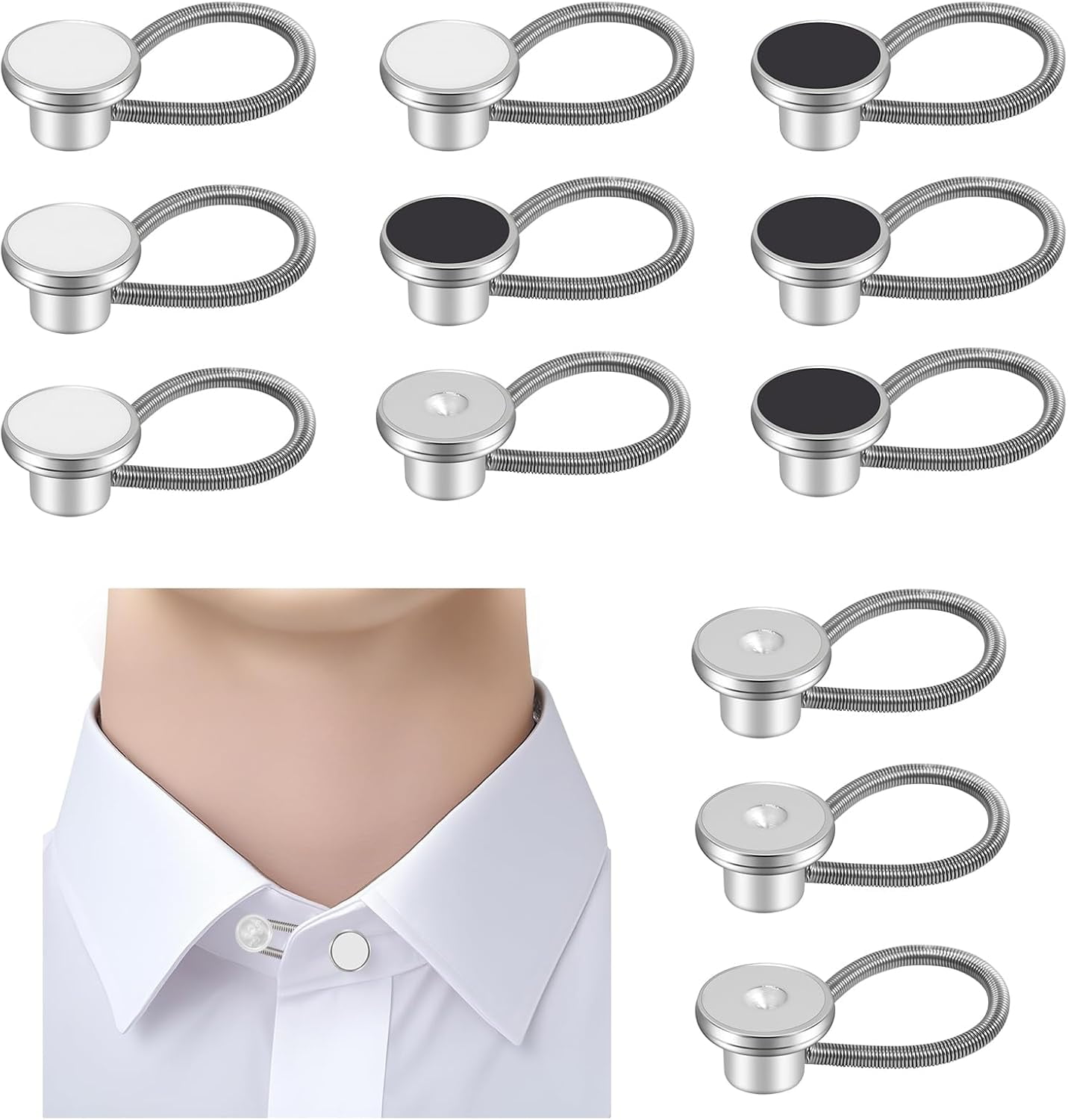 12 PCS Shirt Collar Button Extenders for Men's Dress Shirts ...