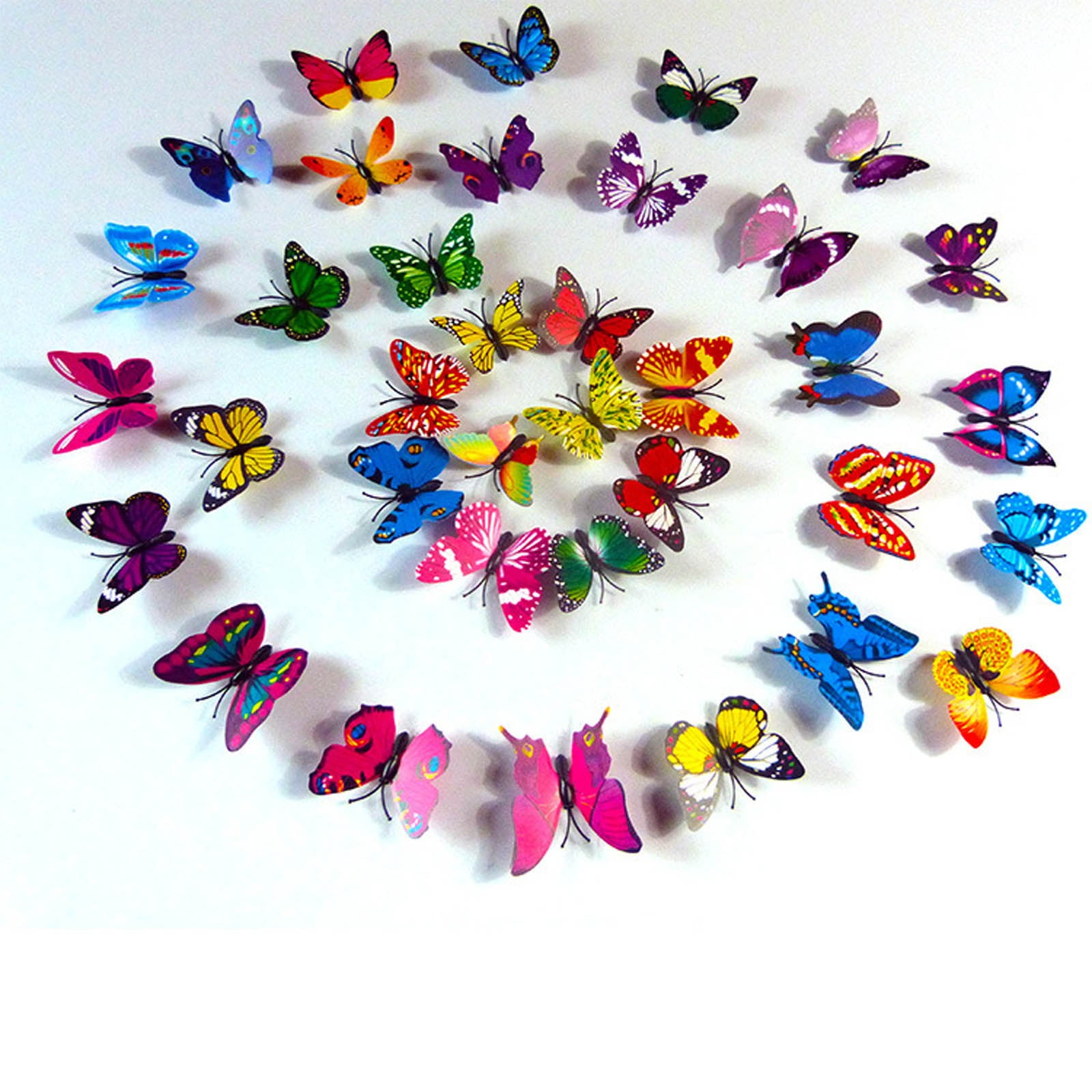 12 PCS Small Fridge Magnets PVC 3D Butterfly Magnet Set Refrigerator ...