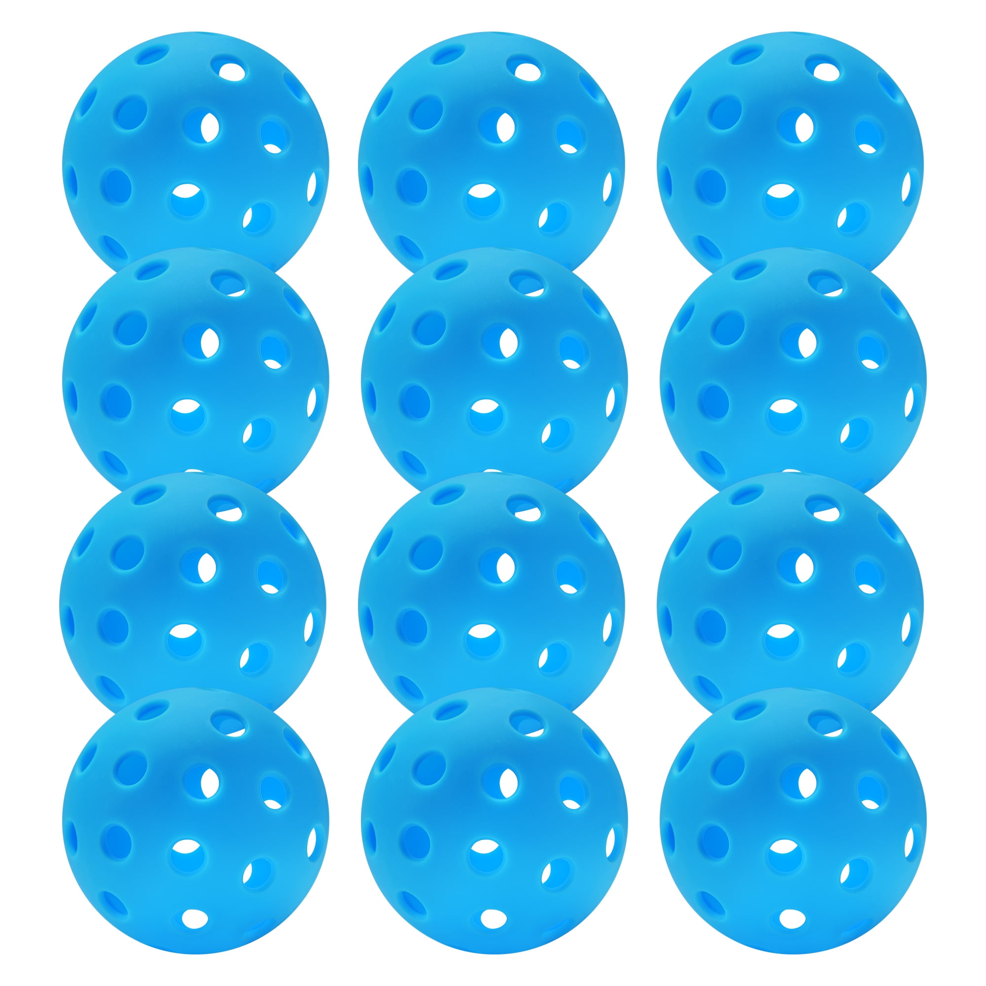 12 PCS Sukeen Pickleballs Balls, 40 Holes Indoor Outdoor Pickleball ...