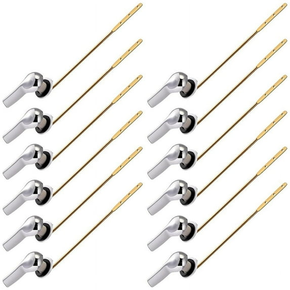 12 PCS Toilet Handle Lever Flush Replacement, Brass Universal Finish ...