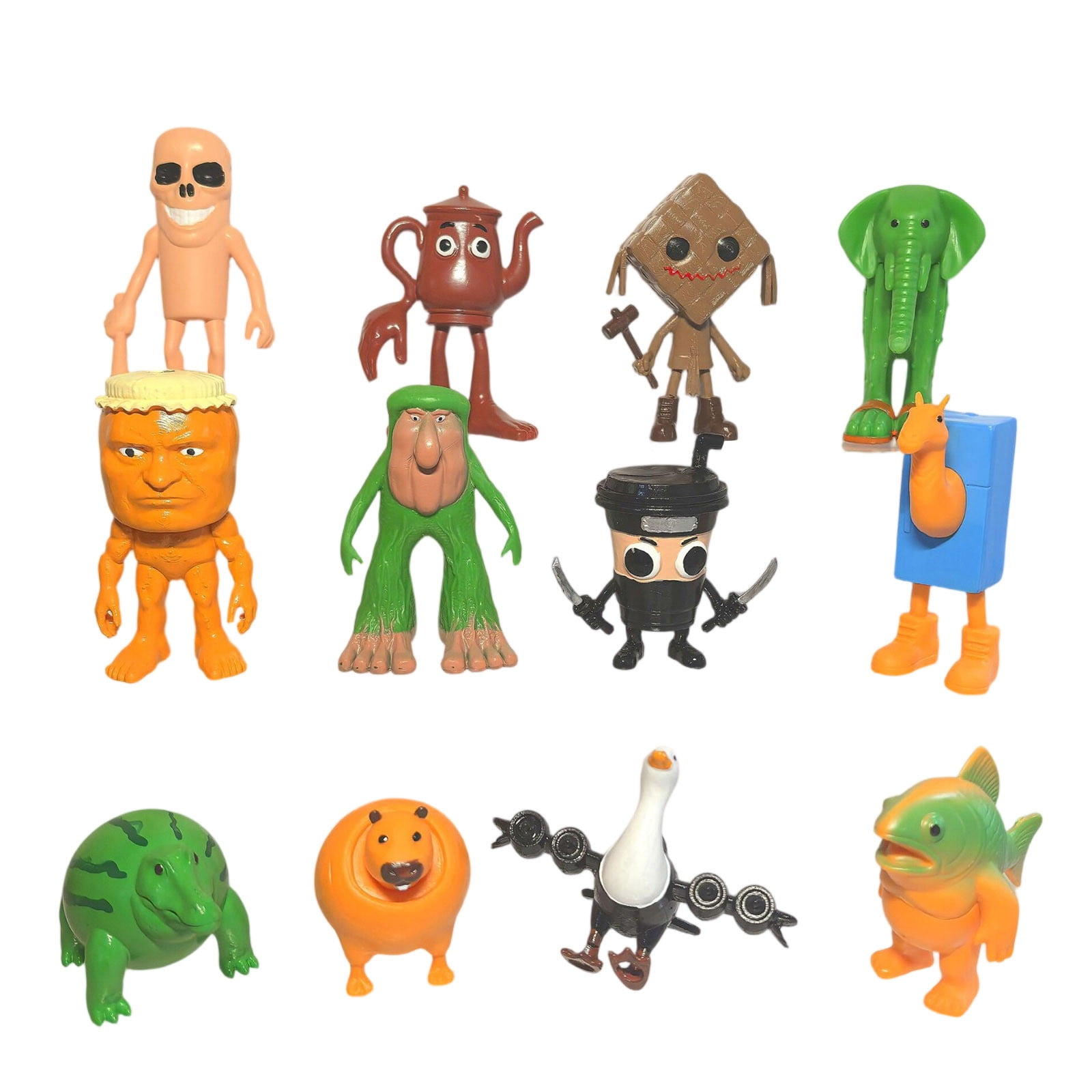 12 PCS Tralalero Tralala Action Figure, 3.9" AI Meme Shark Tung Tung ...