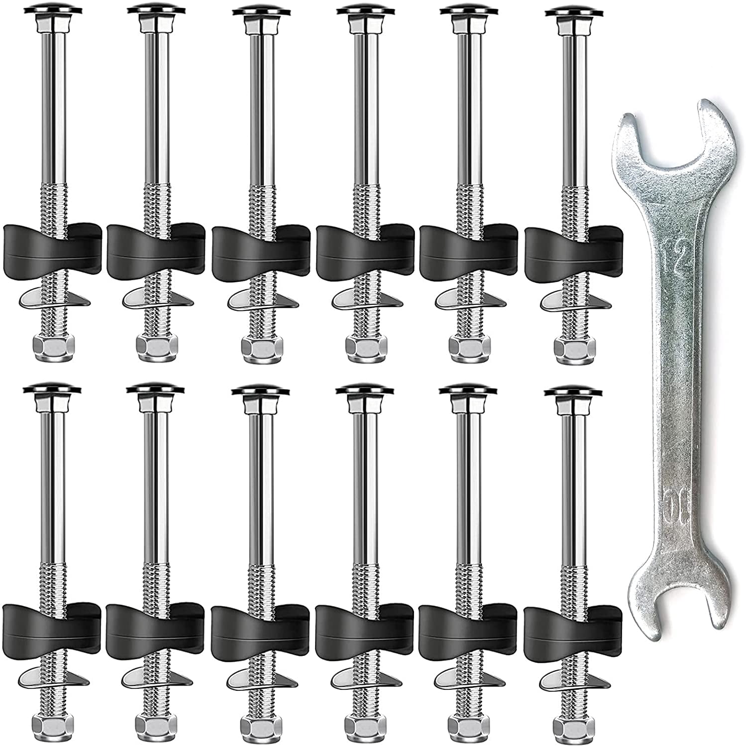 12 PCS Trampoline Screws, Long Screw Trampoline Replacement Parts, Anti ...