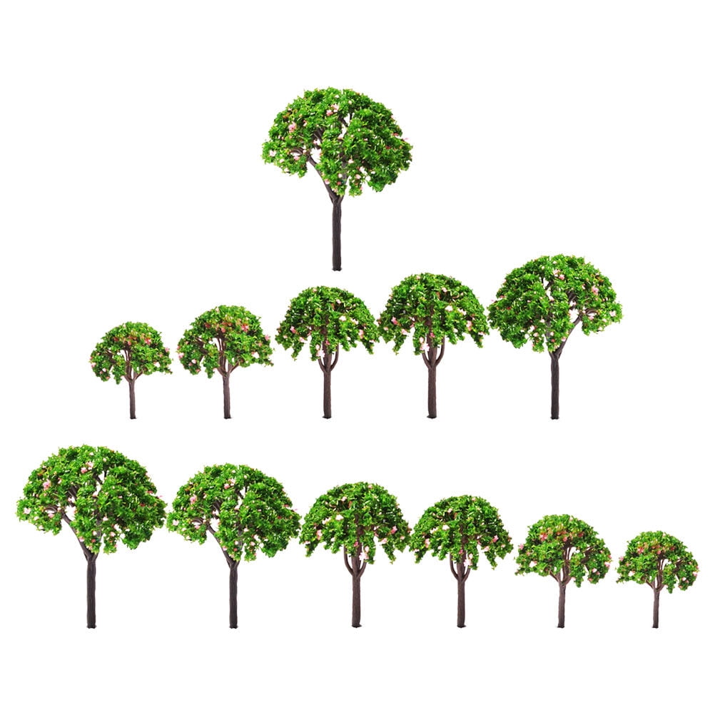 12 PCS Trees Mini Decorations Flower Model Sand Table Landscape ...