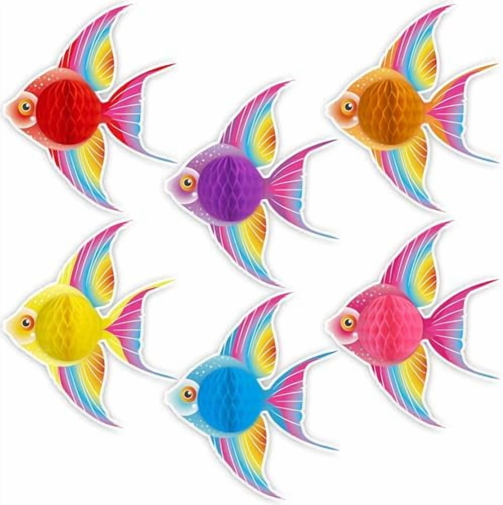 12 PCS Tropical Fish Hanging Honeycombs Fish Tissue Honeycomb ...