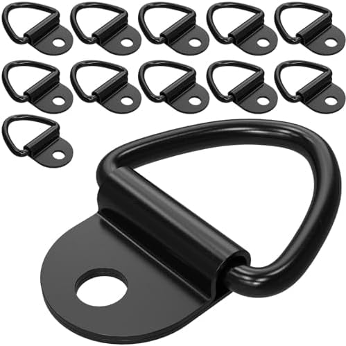 12 PCS V Ring Tie Down Anchors,Heavy Duty Steel Truck Bed Tie Down ...