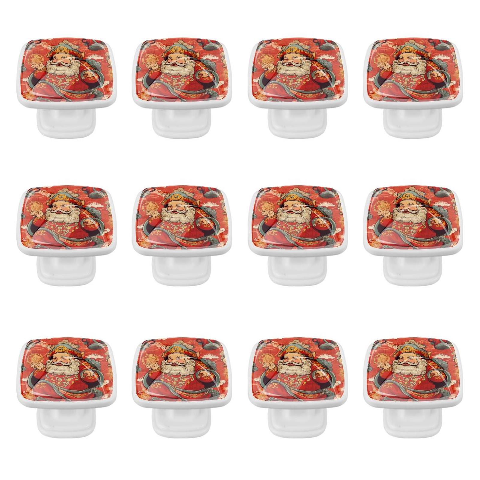 12 PCS the God of Wealth Drawer Knobs Square Cabinet Handles with ...