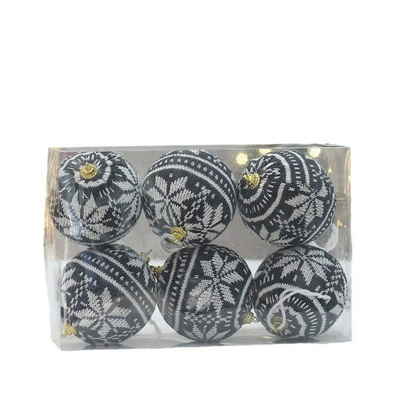 12 PCS2.36" Red Knitted Sweater Christmas Balls, Rustic Handmade ...