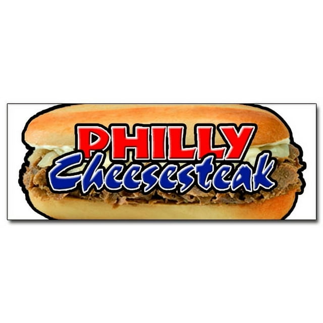 12" PHILLY CHEESE STEAK DECAL sticker cheesesteak - Walmart.com