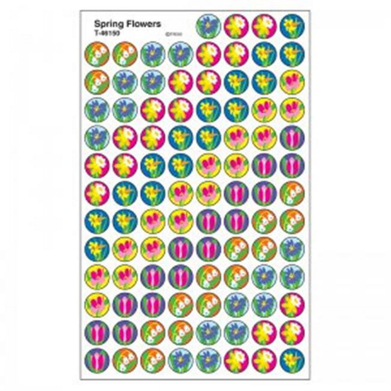 Trend Enterprises T-46150BN Spring Flowers Superspots Stickers - Pack ...