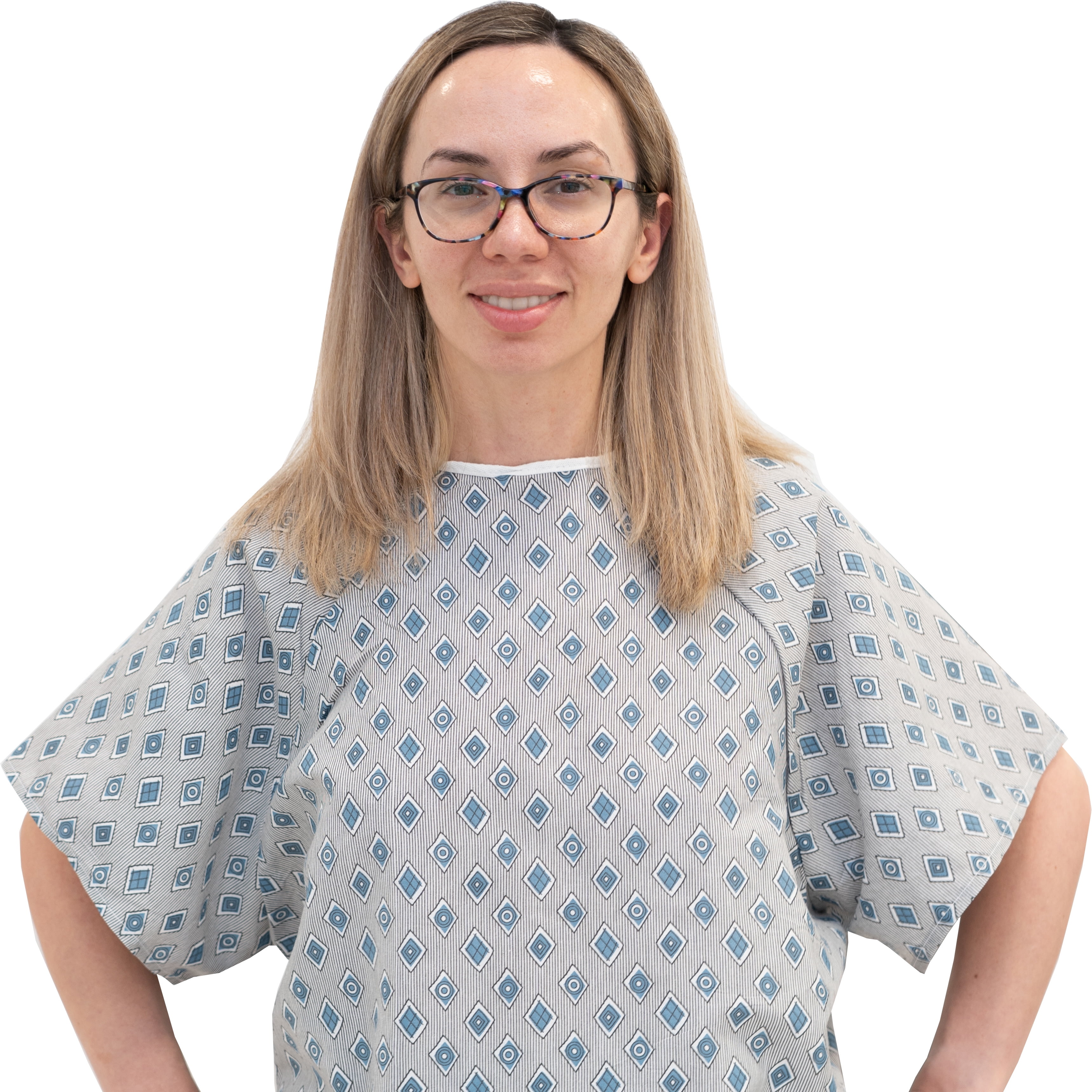 12 PK - Unisex Value Hospital Gown, Back Tie, 44" Long & 52" Wide ...