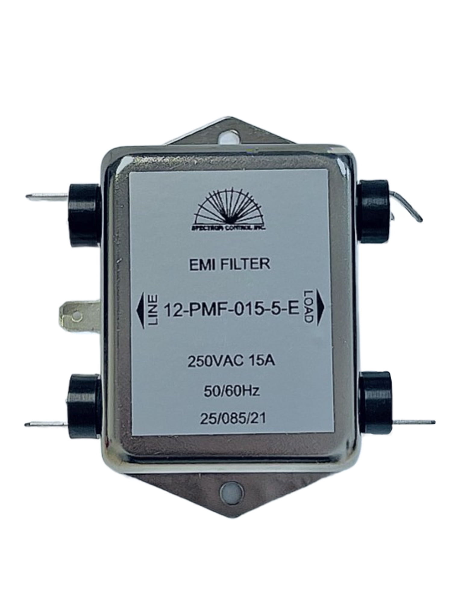 12-PMF-015-5-E Power Line Filter, 250VAC 15A 50/60HZ, Radius Power ...
