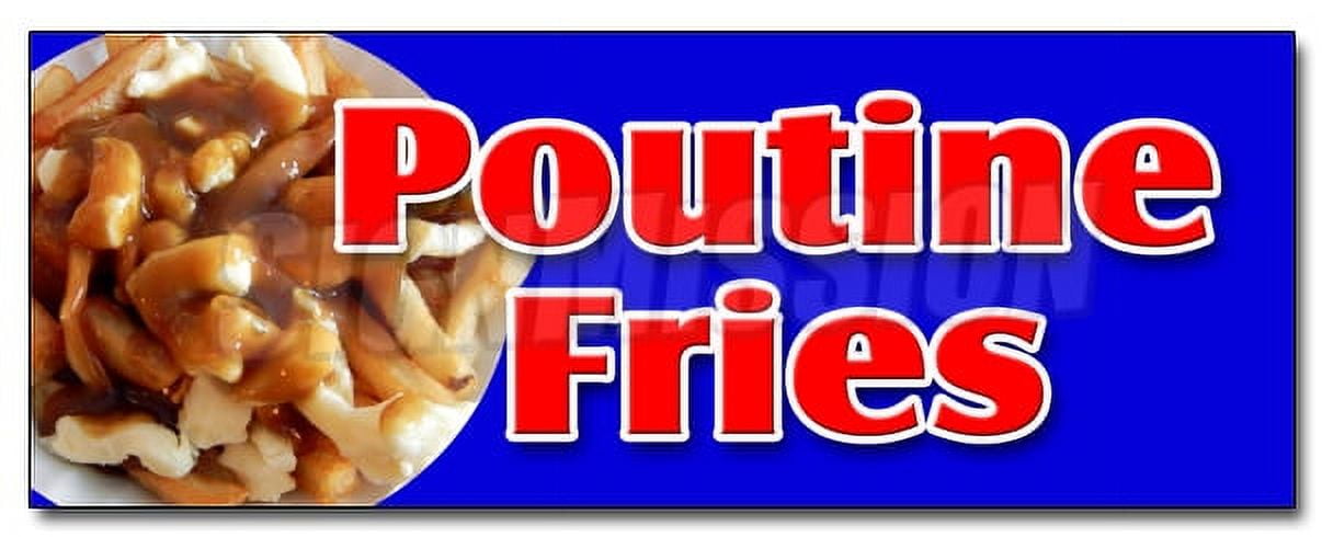 12" POUTINE FRIES DECAL sticker french fries fry gravy cheese curds ...
