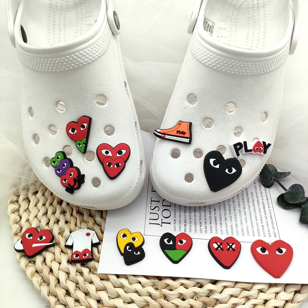12 PVC Shoe Charms - Clog Decorations, Detachable Soft Rubber ...