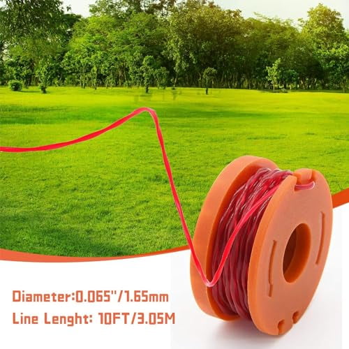 12 Pack 0.065" 10ft WA0010 Weed Wacker String Replacement Spool,WA0004 ...