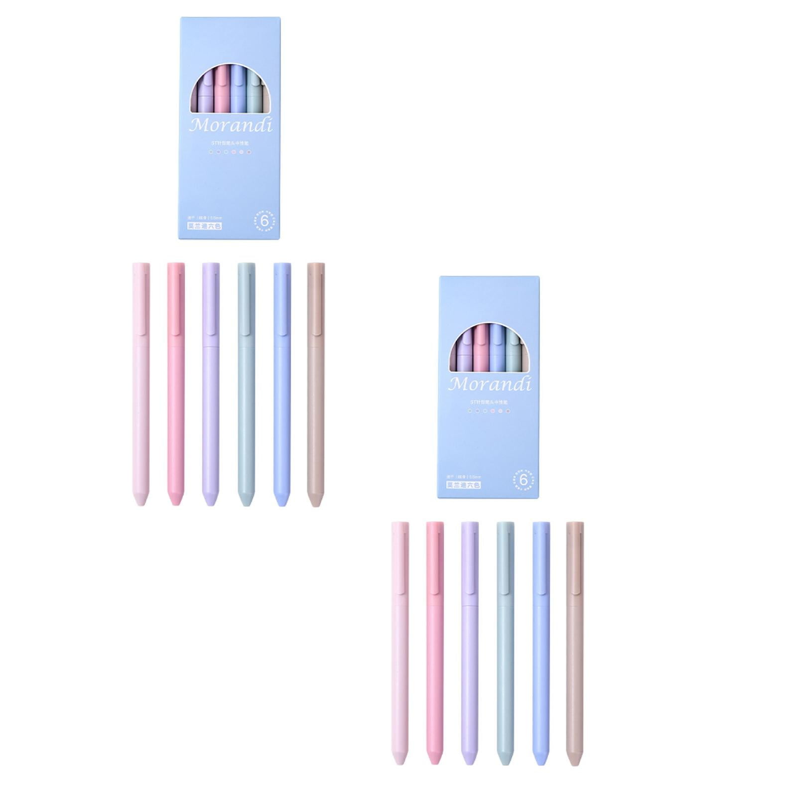 12 Pack 0.5mm Colored Gel Pens for Note Taking Pastel Gel Pens Colored ...